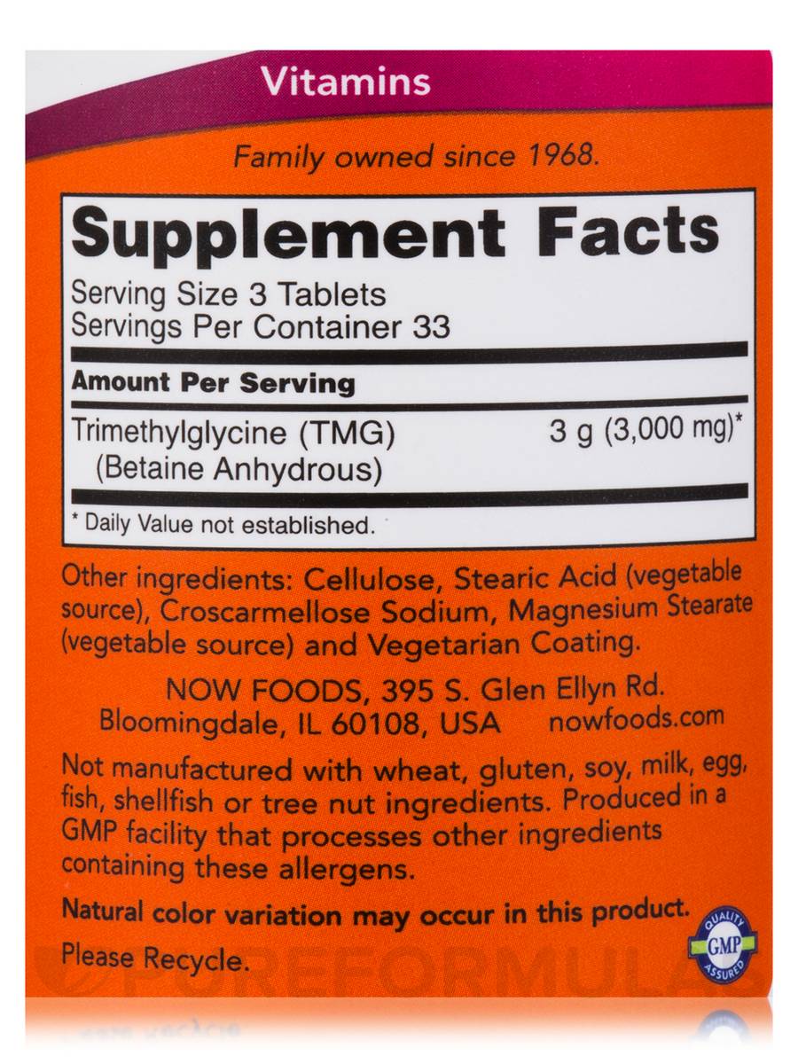 Now Foods TMG Betaine és Now Foods termékek a Mr Supplement-nél!